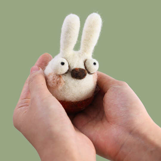 Needle Felting Rabbit Kit – Beginner-Friendly DIY Wool Craft Set ...