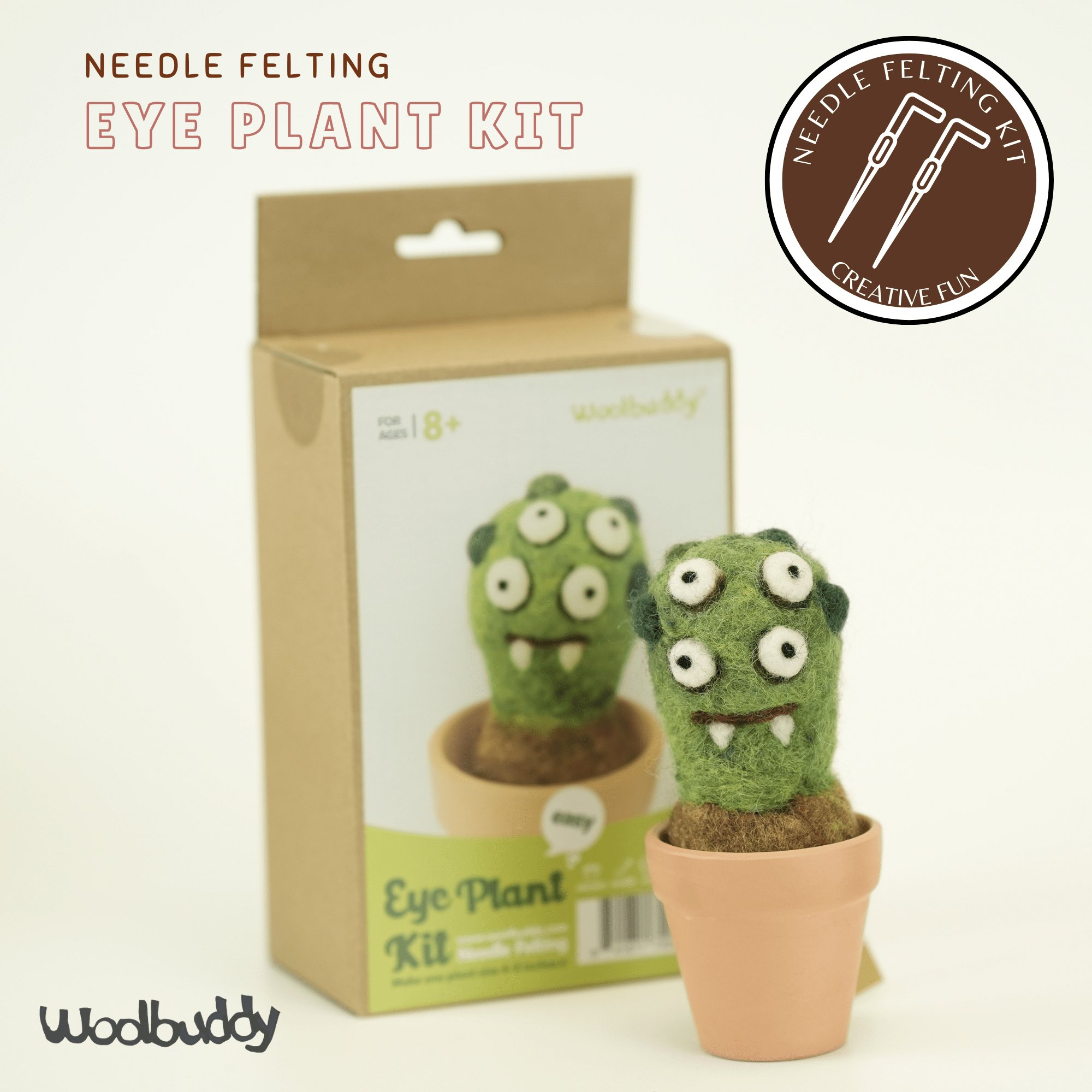 Craft a Cute Felted Eye Plant with the Woolbuddy Eye Plant Needle ...