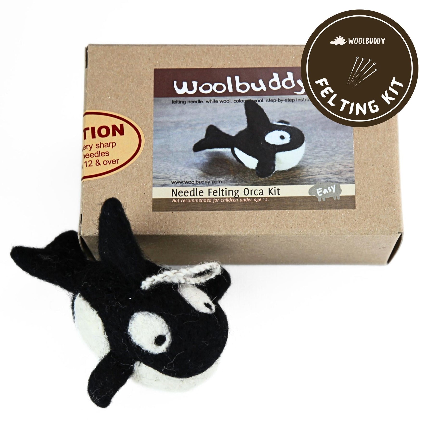 Woolbuddy Needle Felting Orca Kit