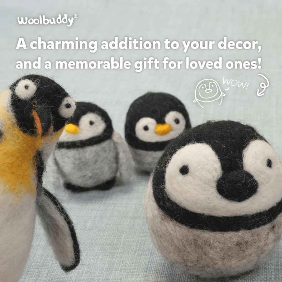 Needle Felting Penguin Kit – DIY Wool Craft | Woolbuddy
