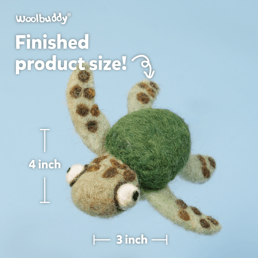 Needle Felting Sea Turtle Kit – DIY Wool Craft | Woolbuddy