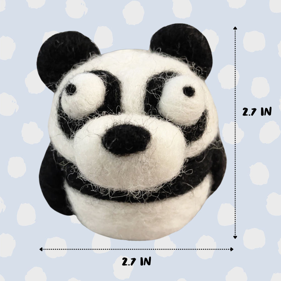 Craft a Cute Felted Panda with the Woolbuddy Panda Needle Felting Kit