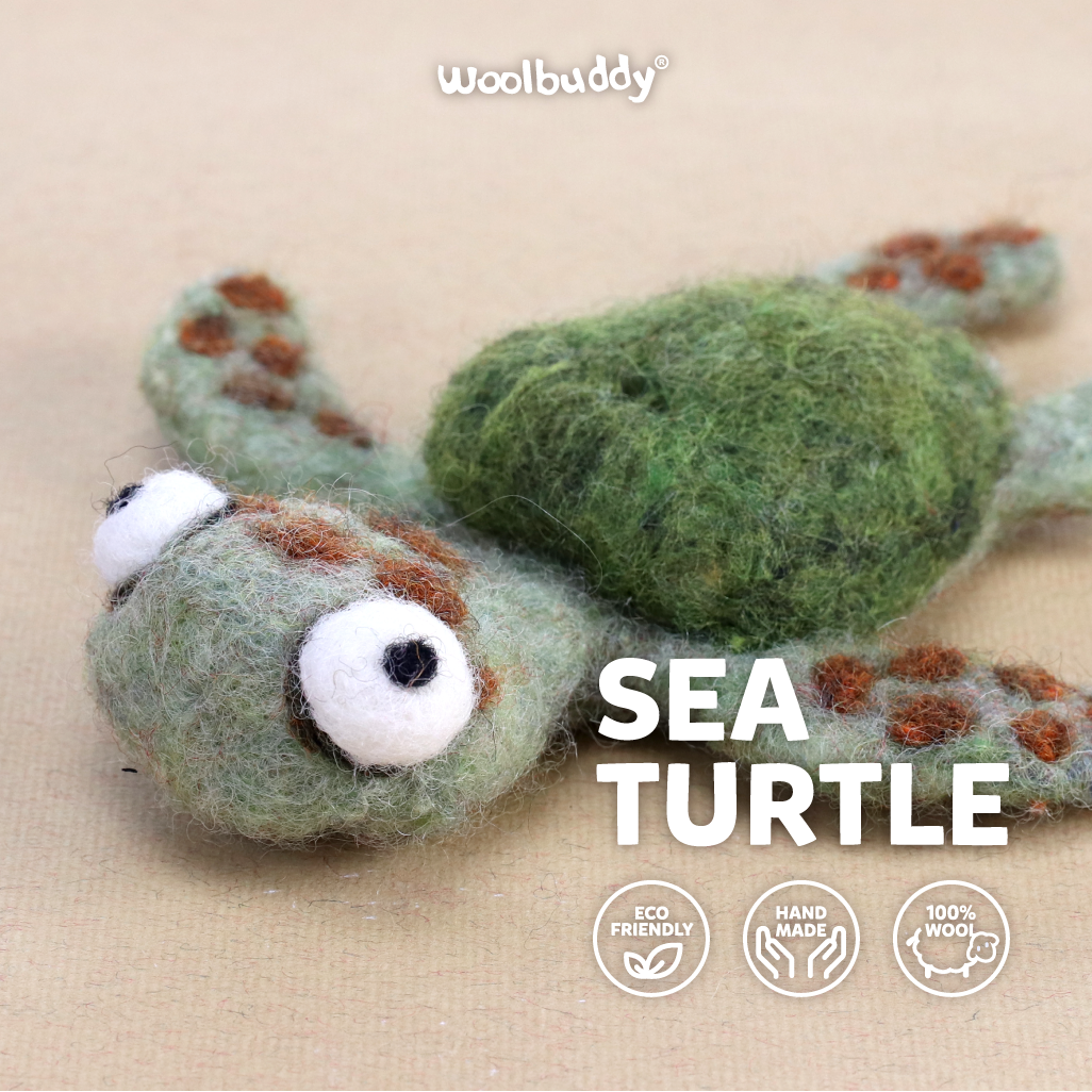 Needle Felting Sea Turtle Kit – Woolbuddy